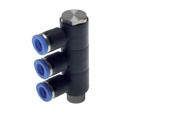 Mehrfachverteiler 3-fach mit Außengewinde, Standard