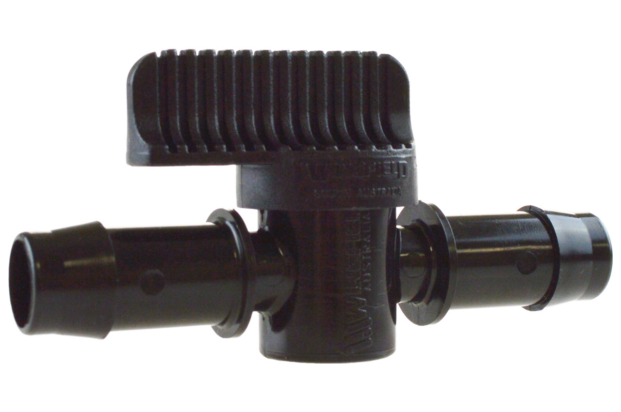 Absperrhahn mit Schlauchtüllen, Kunststoff