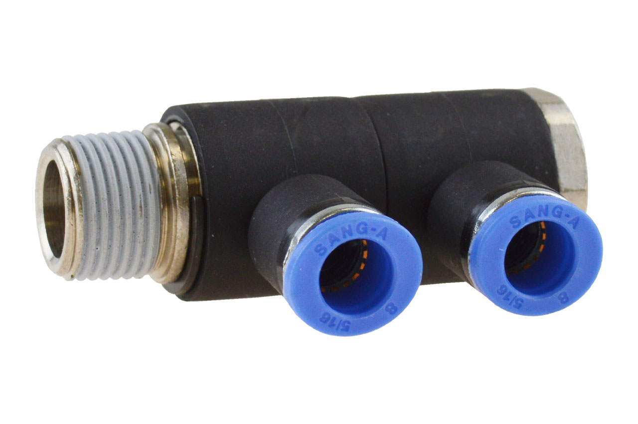 Mehrfachverteiler 2-fach mit zylindrischem Außengewinde, Standard