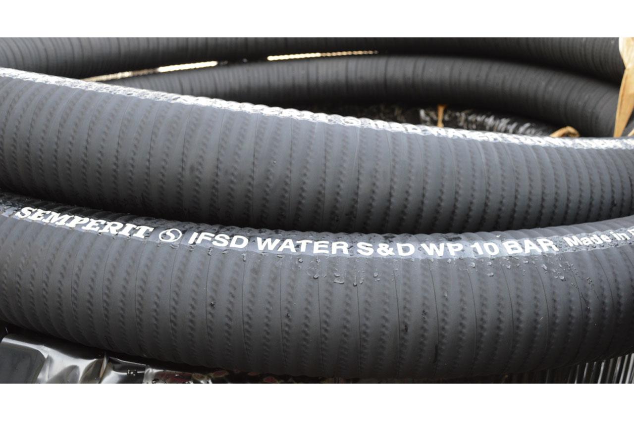 Gummi Saug- und Druckschlauch Semperit SBR FLEX, blockgerillt/gewellt