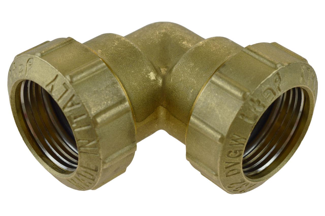 PE Winkel 90° mit Außengewinde, Messing, DVGW