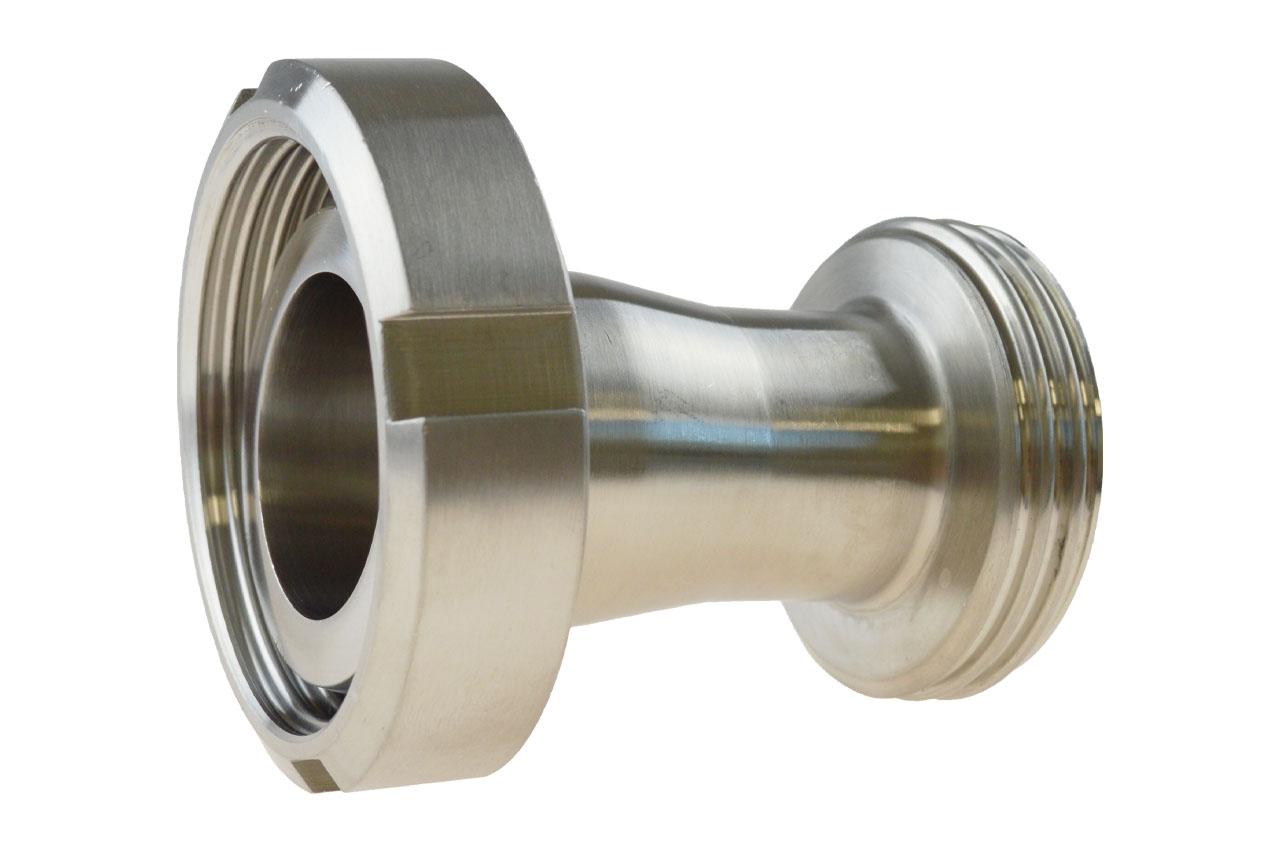 Reduzierung Kegelstutzen mit Nutmutter auf Gewindestutzen, Edelstahl ...