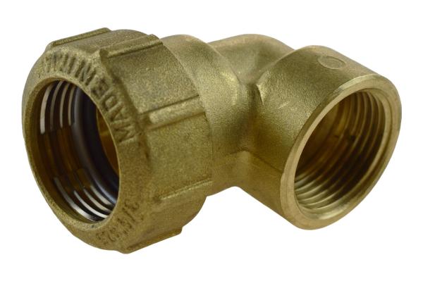 PE Winkel 90° mit Außengewinde, Messing, DVGW